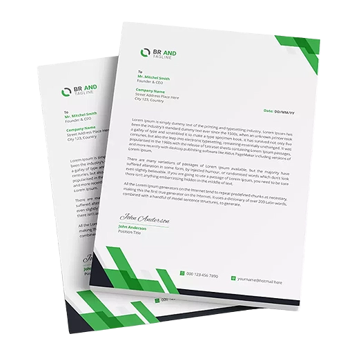 Custom Business Letterhead | Designing & Printing | Creative Ink